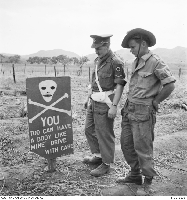 One example of the many expressive signs that the 29th Brigade Military ...