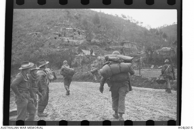 Three unidentified members of the 3rd Battalion, The Royal Australian ...