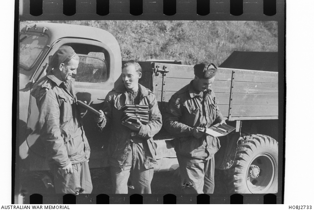 Korea. c 1951. Private C Symes (left), 3rd Battalion The Royal ...