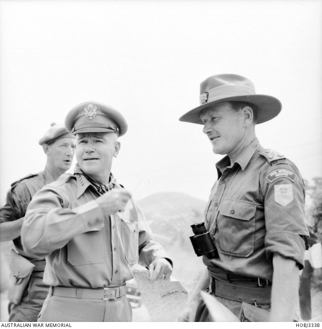 Korea. 16 July 1952. General Lawton Collins, US Army Chief of Staff ...