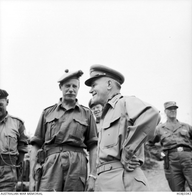 US Army Chief of Staff General Lawton Collins visited front line areas ...