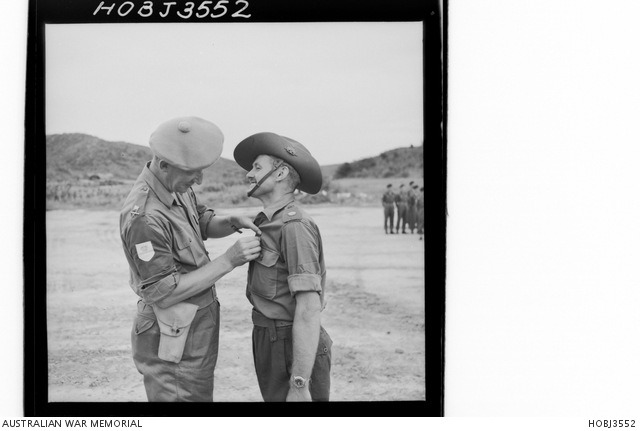 Major David S. Thomson of Sale, Vic (right), and of the 1st Battalion ...