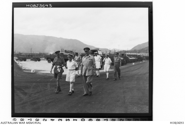 Admiral Sir Rhoderick McGrigor (centre), First Sea Lord, Chief of Naval ...