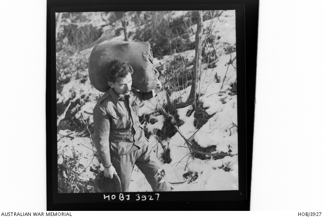Korea. 2 January 1953. Corporal Jake Hilton of Glebe, NSW, and of the ...