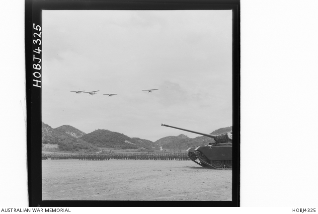 Korea. 2 June 1953. A fly-past of Commonwealth aircraft at the ...