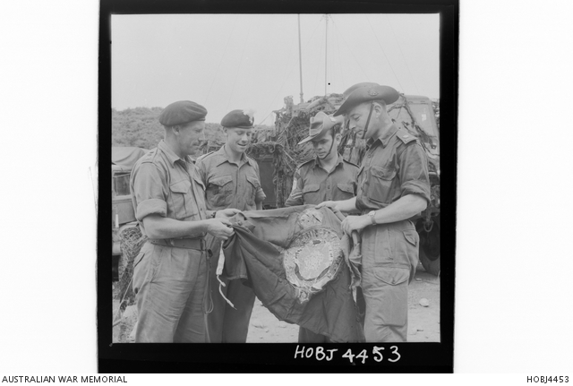 Lieutenant Colonel G. R. Stevens OBE (left) , Commanding Officer of The ...