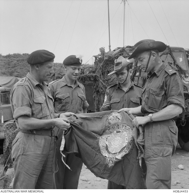 Lieutenant Colonel G. R. Stevens OBE (left) , Commanding Officer of The ...