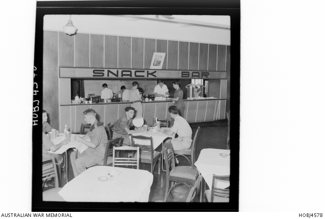 This roomy snack bar is one of the many services offered to troops of ...