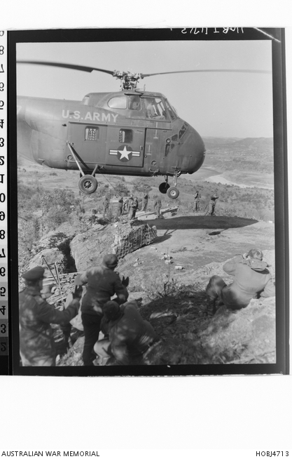 Korea. December 1953. American Sikorsky S-55 helicopters of the United ...