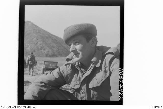 Informal portrait of Private (Pte) Colin Maynard, Mortar Platoon, 3rd ...
