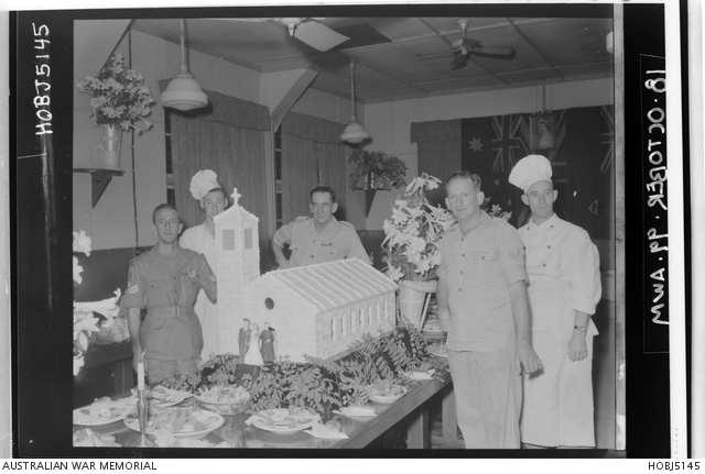 Kure, Japan. 20 June 1954. The staff responsible for the catering at ...