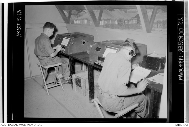 The O Troop Telegraph Room at the Main Division Signals Office. The ...