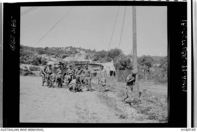 Unidentified members of C Troop, at a line detachment are starting to ...