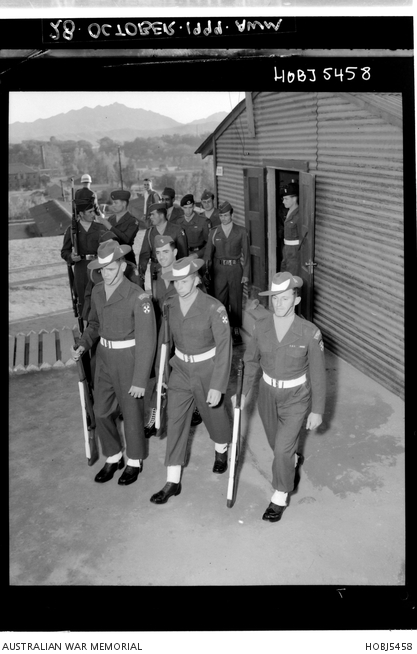 Members of the United Nations Platoon of the US 8th Army Honor (Honour ...