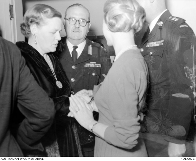 Guests, including Lieutenant Colonel Randolph Bierwirth (second from ...