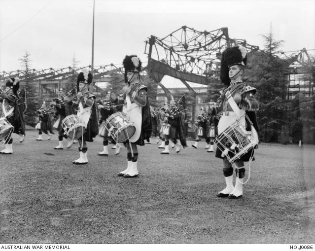 The Queen's Own Cameron Highlanders Beat the Retreat at Ebisu Camp ...