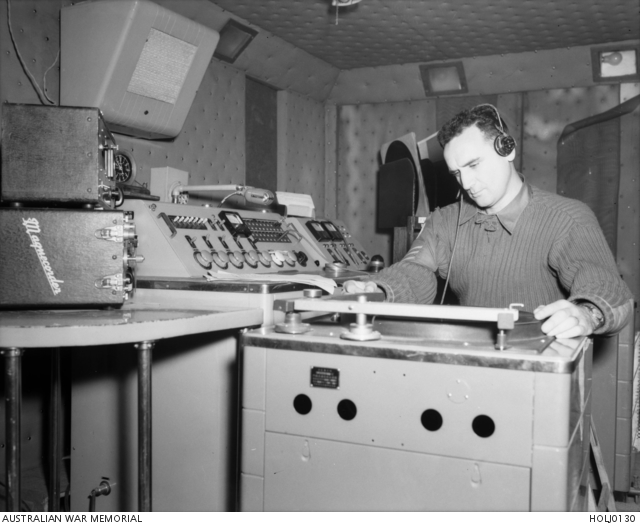 Chief Australian announcer on 'Radio Commonwealth' , the Army radio ...