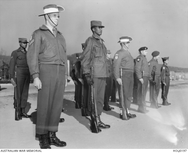 Australian members of the Eighth Army Honour Guard, the corps d'elite ...