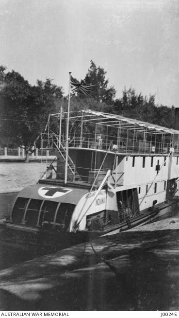 Hospital paddle steamer Indiana. This vessel was driven through a rear ...