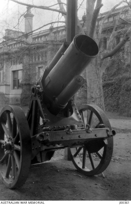 German Heavy Trench Mortar presented to Mrs Anne Fraser Bon by the ...