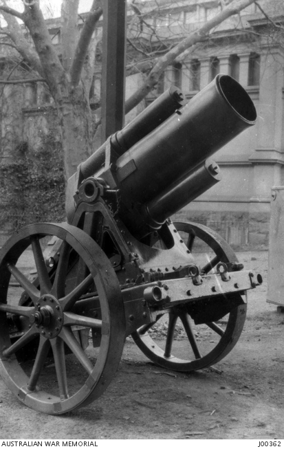 German Heavy Trench Mortar presented to Mrs Anne Fraser Bon by the ...