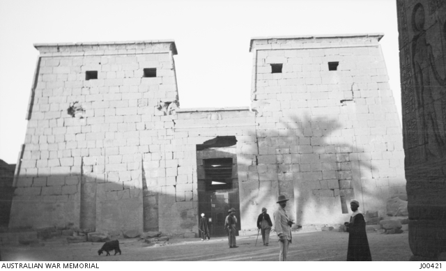 Temple of Khasu, at Karuak. The central figures are Captain James ...