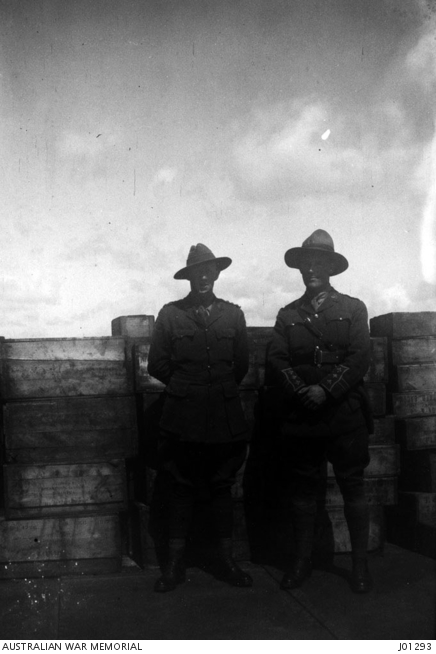 Portrait of two officers from the Dunsterforce group; Captain Eric ...