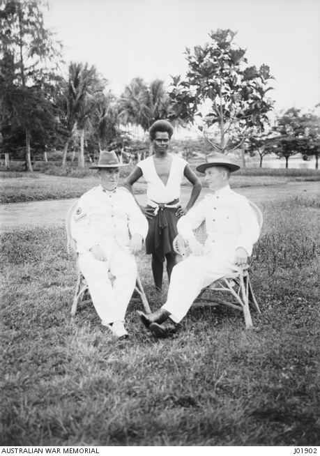 Portrait of two medical orderlies, Corporal Lunn (left) and Private ...