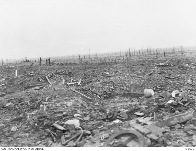 MERRIS, FRANCE, 1919-03. A DESOLATE LANDSCAPE, ALL THAT WAS LEFT OF ...