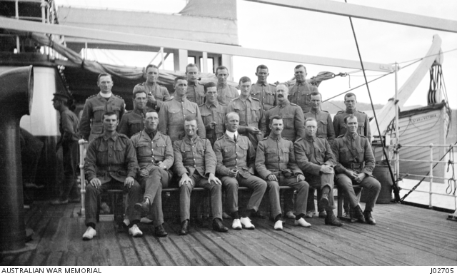 GROUP OF OFFICERS OF THE ORIGINAL 8TH A.L.H. REGIMENT, PHOTOGRAPHED ...