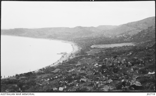 VIEW OF NORTH BEACH, ANZAC, TAKEN ABOUT END OF 1915-05. (PURCHASED FROM ...