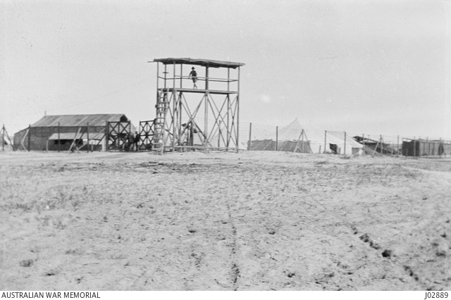 1916-10. THE GUARD TOWERN AND THE INTERNMENT CAMP AT SIDI BISHR, A ...