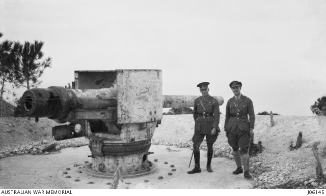 THE TURKISH NAVAL GUN ON MOUNT CARMEL CAPTURED BY THE MYSORE LANCERS ...