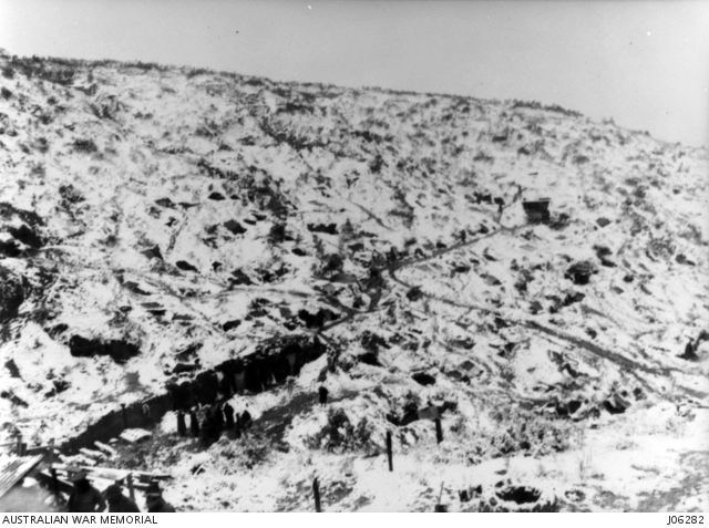 A VIEW OF WHITE'S VALLEY, ANZAC, LOOKING TOWARDS THE SEA, TAKEN AFTER ...