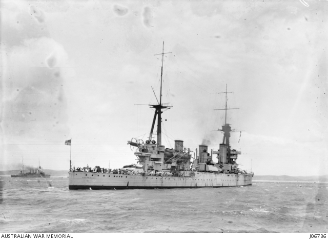 HMAS Australia at Scapa Flow. (C N King photo) | Australian War Memorial