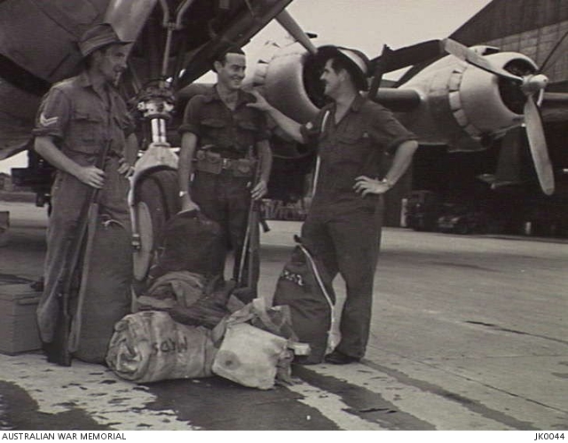 IWAKUNI, JAPAN. 1951. A5185 CORPORAL T.C. TOWNLEY (RIGHT), FITTER IIA ...