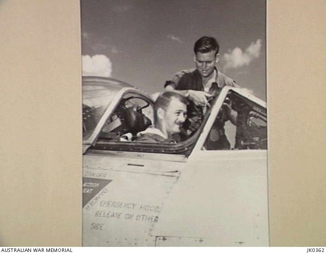 KIMPO, SOUTH KOREA, 1952-08. RAAF ENGINE FITTER LEADING AIRCRAFTMAN LES ...