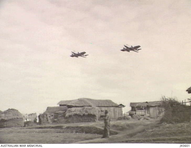 KIMPO, SOUTH KOREA. 1952-07. METEOR JETS OF NO. 77 SQUADRON RAAF AS ...