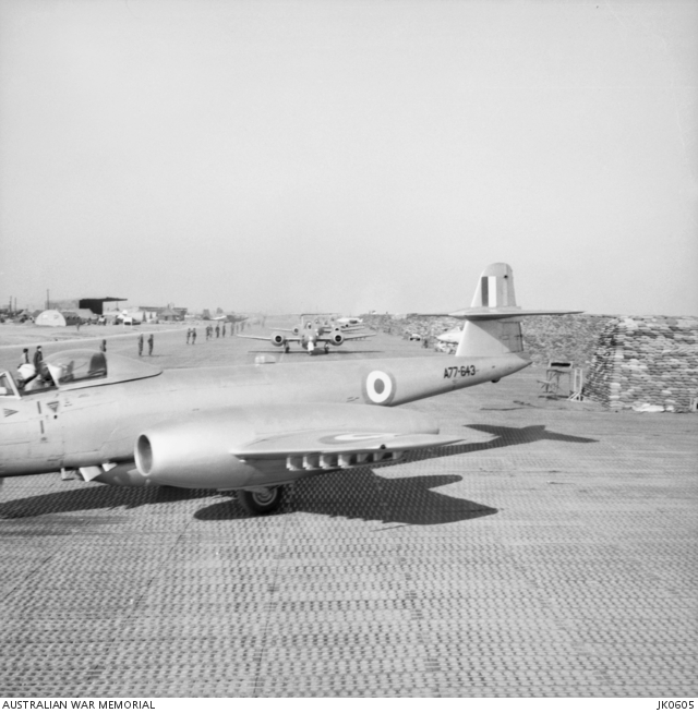 KIMPO, SOUTH KOREA. 1952-07. A PRETTY SIGHT AS THE METEORS OF NO. 77 ...