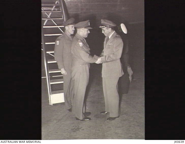 IWAKUNI, JAPAN. 1953-02-05. LIEUTENANT-GENERAL WELLS COMMANDER-IN-CHIEF ...