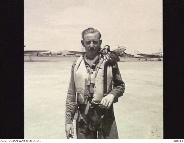 IWAKUNI, JAPAN. 1951-04. FLIGHT LIEUTENANT CEDRIC THOMAS, PILOT OF NO ...