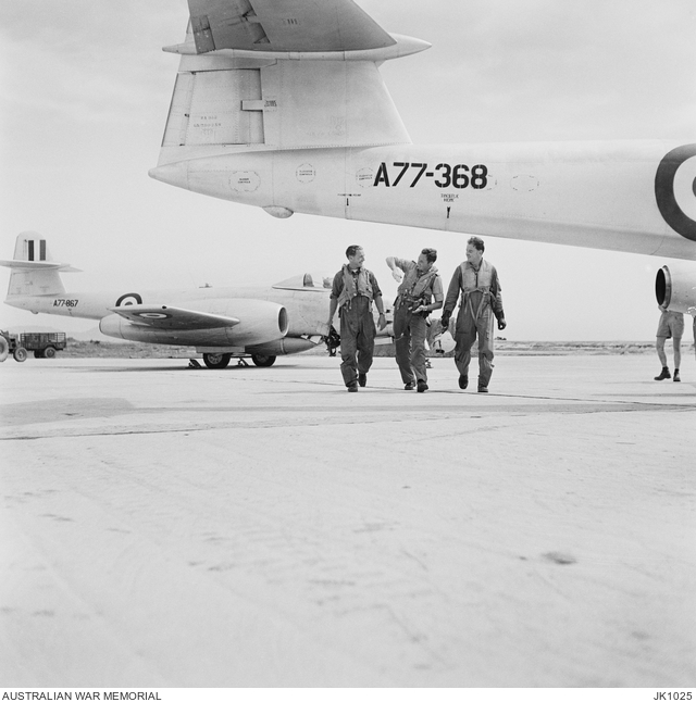 Pilots of No. 77 Squadron RAAF left to right: Sergeant (Sgt) Roy ...
