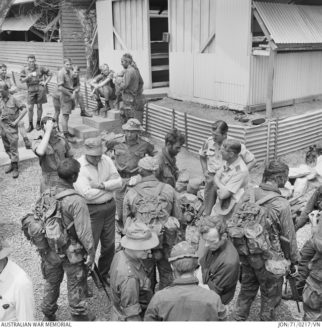 Phuoc Tuy Province, South Vietnam. April 1971. Gathered outside the ...
