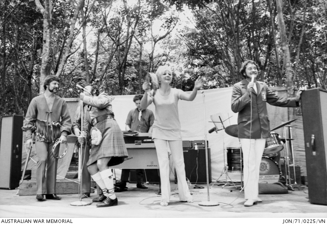 Phuoc Tuy Province, South Vietnam. 25 April 1971. Entertainers from ...
