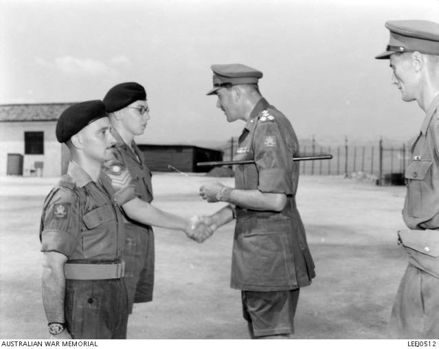 Parade of trroops of the British Commonwealth Forces Korea (BCFK) at ...