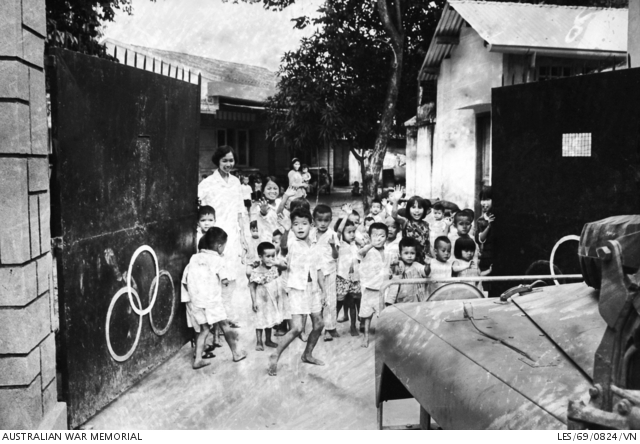 The children of one of the many city's orphanages greet the Land Rover ...