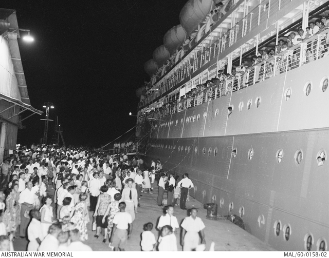 560 RAAF MEMBERS AND THEIR FAMILIES SAIL THE DUTCH LINER 'JOHAN VAN ...