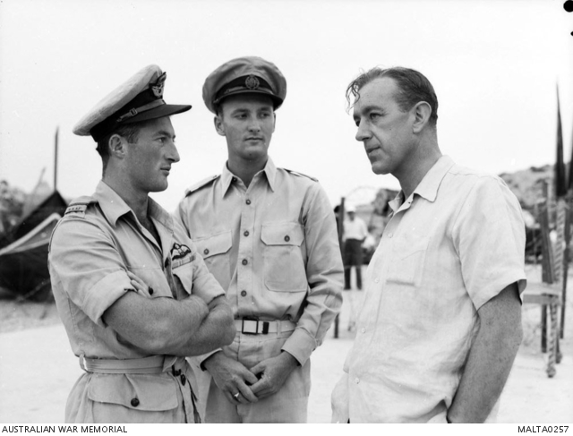 Pilot Officer Keith Meggs DFM of Preston, Vic (left), who was decorated ...
