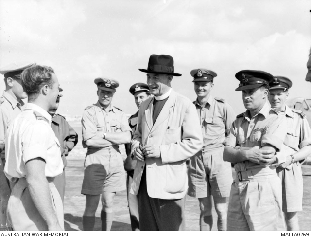 The Bishop of Lincoln, the Right Reverend Morris Harland, talking to ...