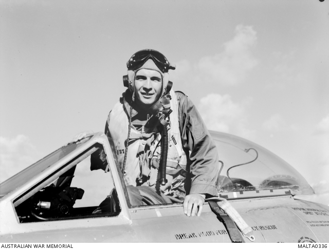 Portrait of Pilot Officer John 'Jake' Jacobs of Warwick, Qld, a newly ...